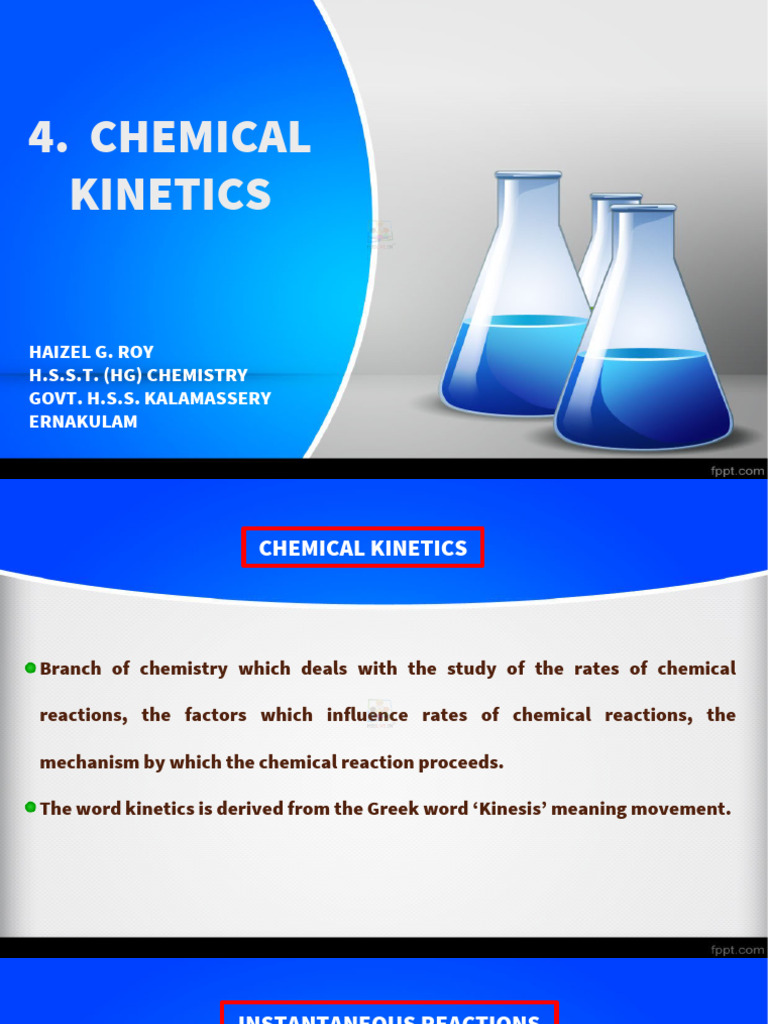 Hsslive Xii Chem Slide Ch 4. Chemical Kinetics | PDF | Reaction Rate | Activation Energy