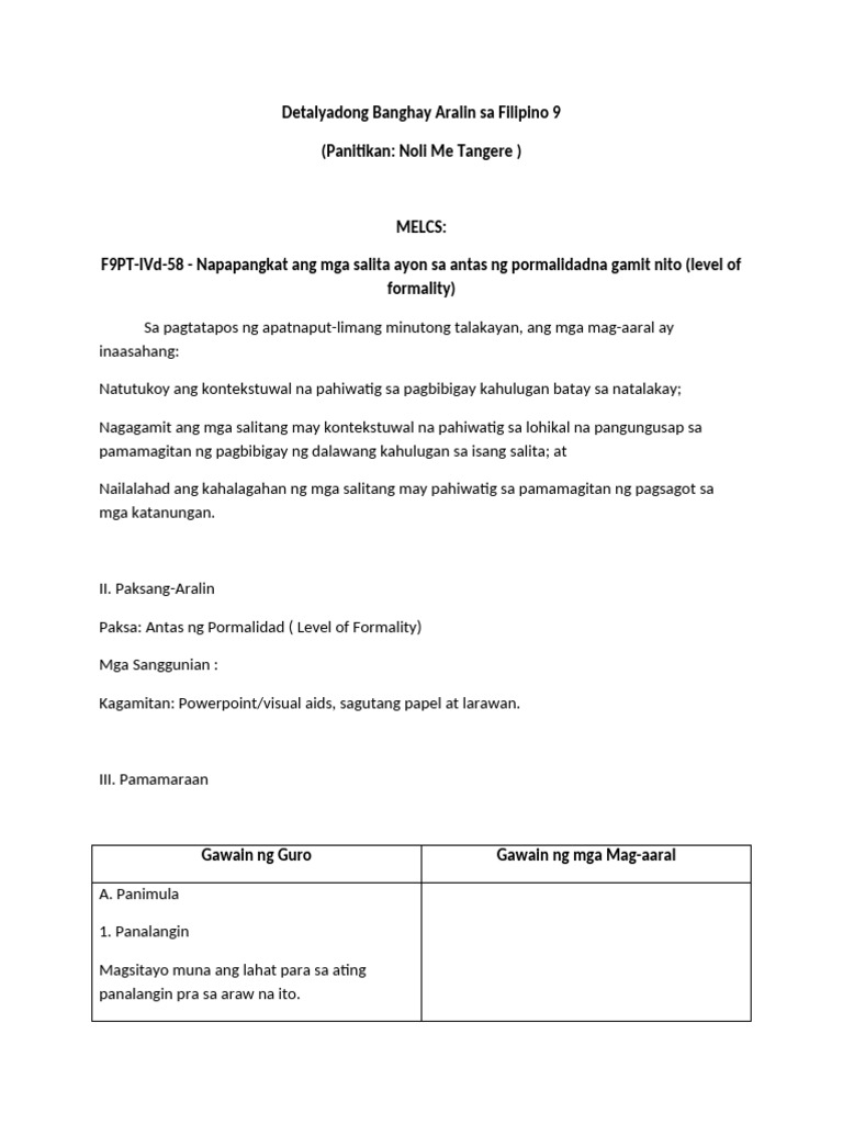 Lesson Plan NMT - 5 | PDF