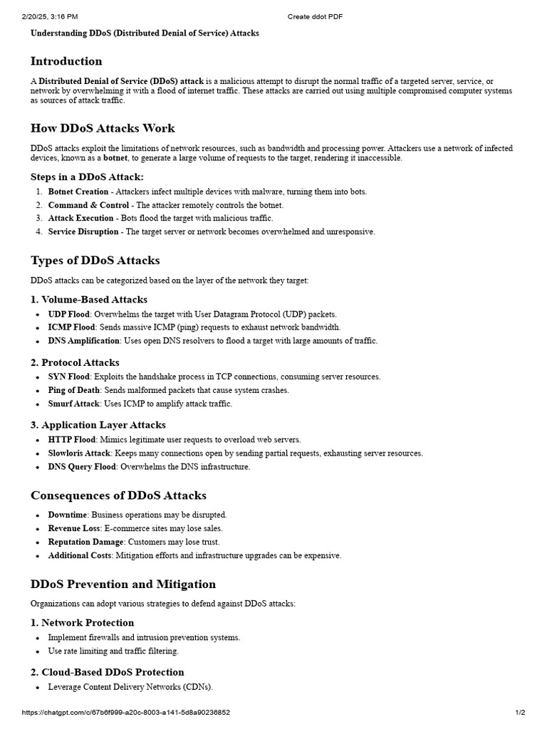 ddos | PDF | Denial Of Service Attack | Secure Communication