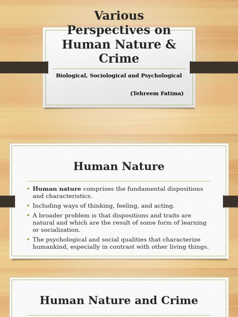 CH # 2 Various Perspectives On Human Nature & Crime | PDF | Criminology ...
