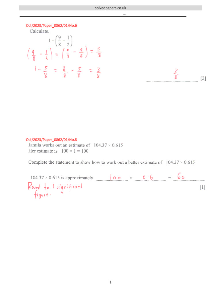 2023-Fractions-decimals-percentages-ratio-and-proportion-checkpoint_sec1_math_solved | PDF