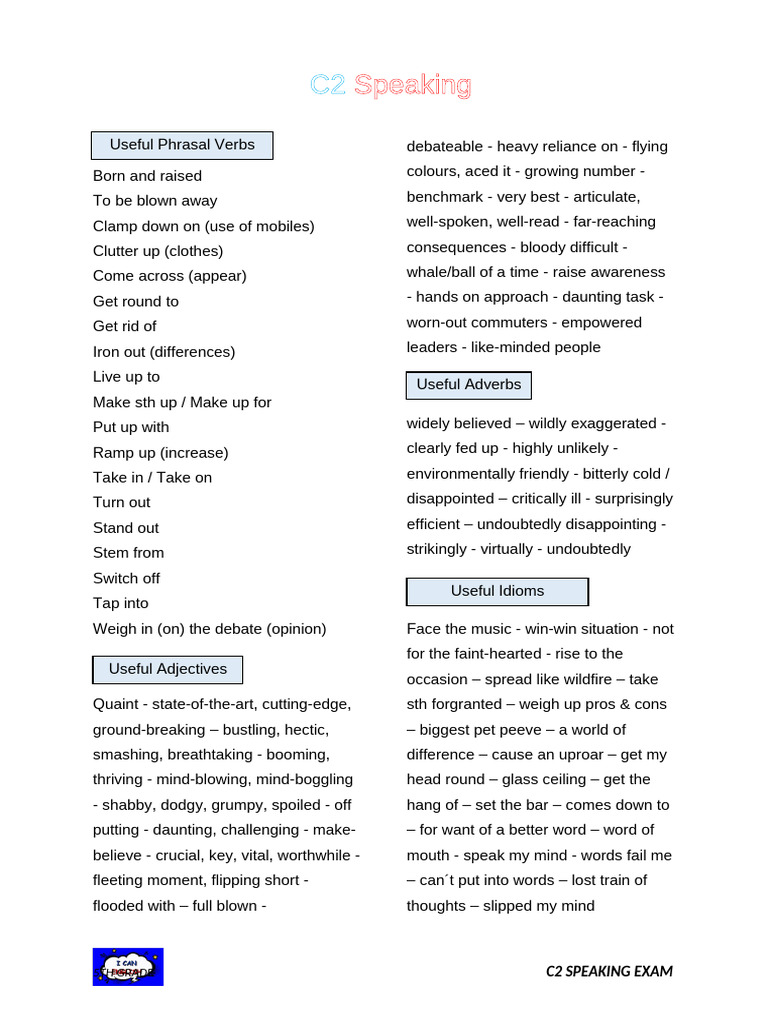 Speaking c2 | PDF | Linguistics