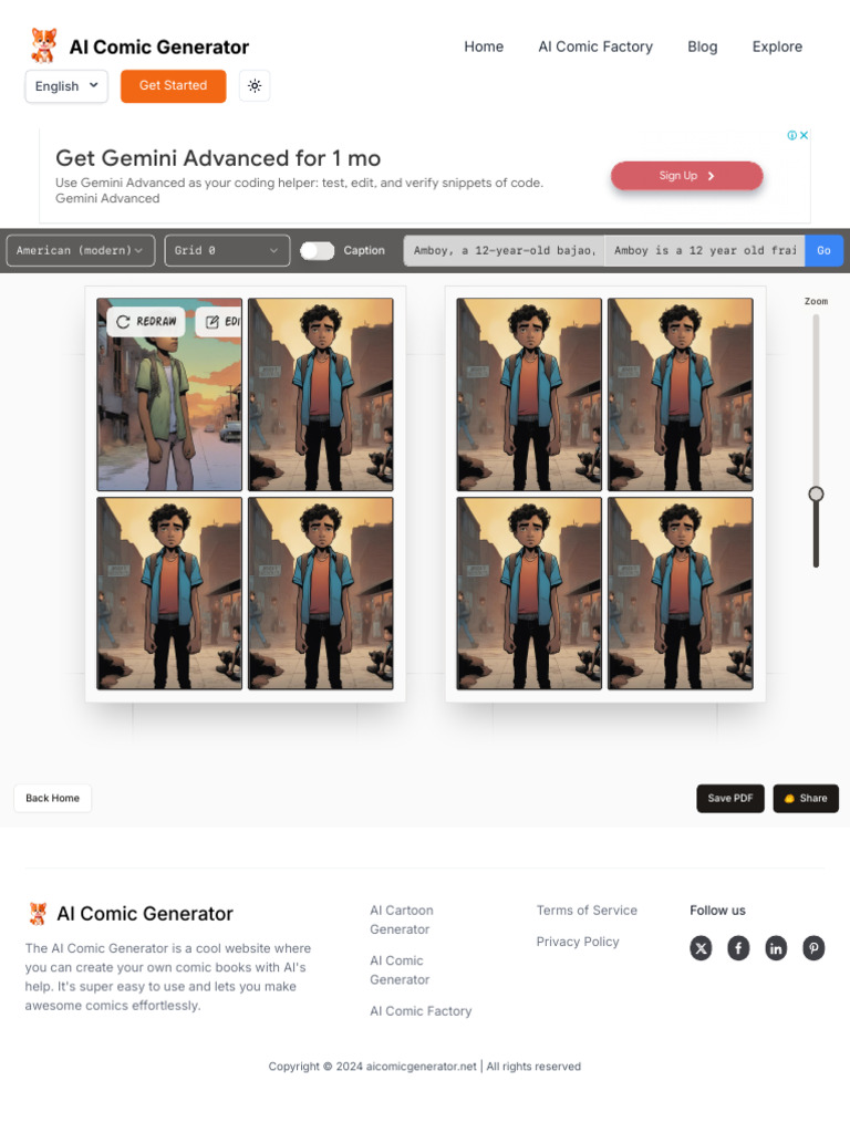 AI Comic Generator Playground aicomicgenerator.net | PDF