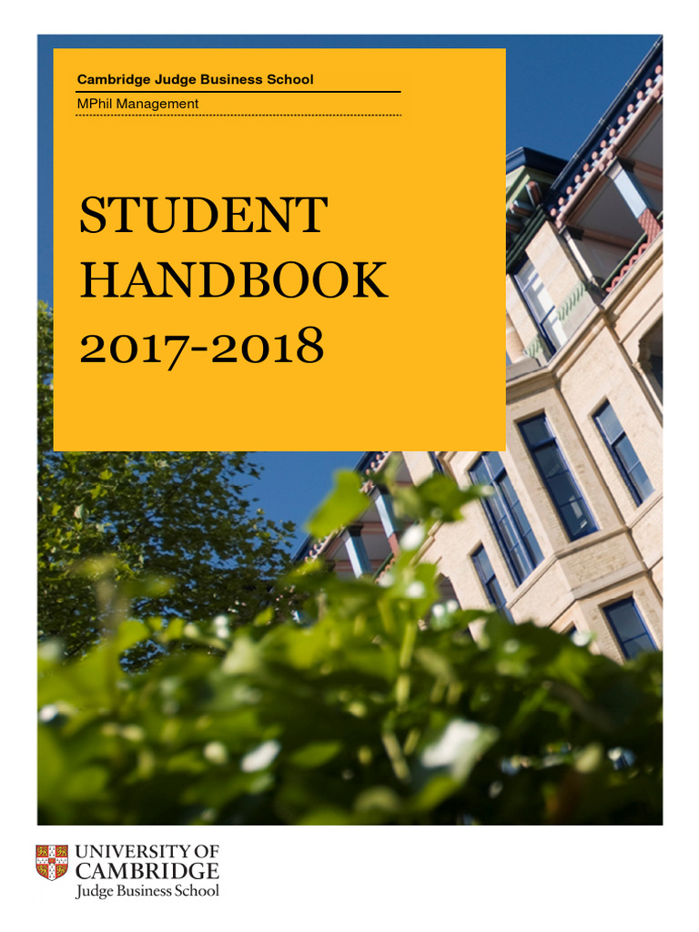 MPhil Management Student Handbook | PDF | Plagiarism