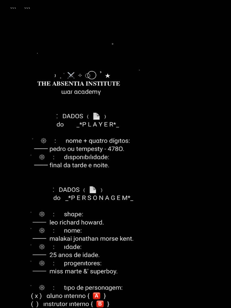 Ficha - Malakai Kent_250215_085322 | PDF