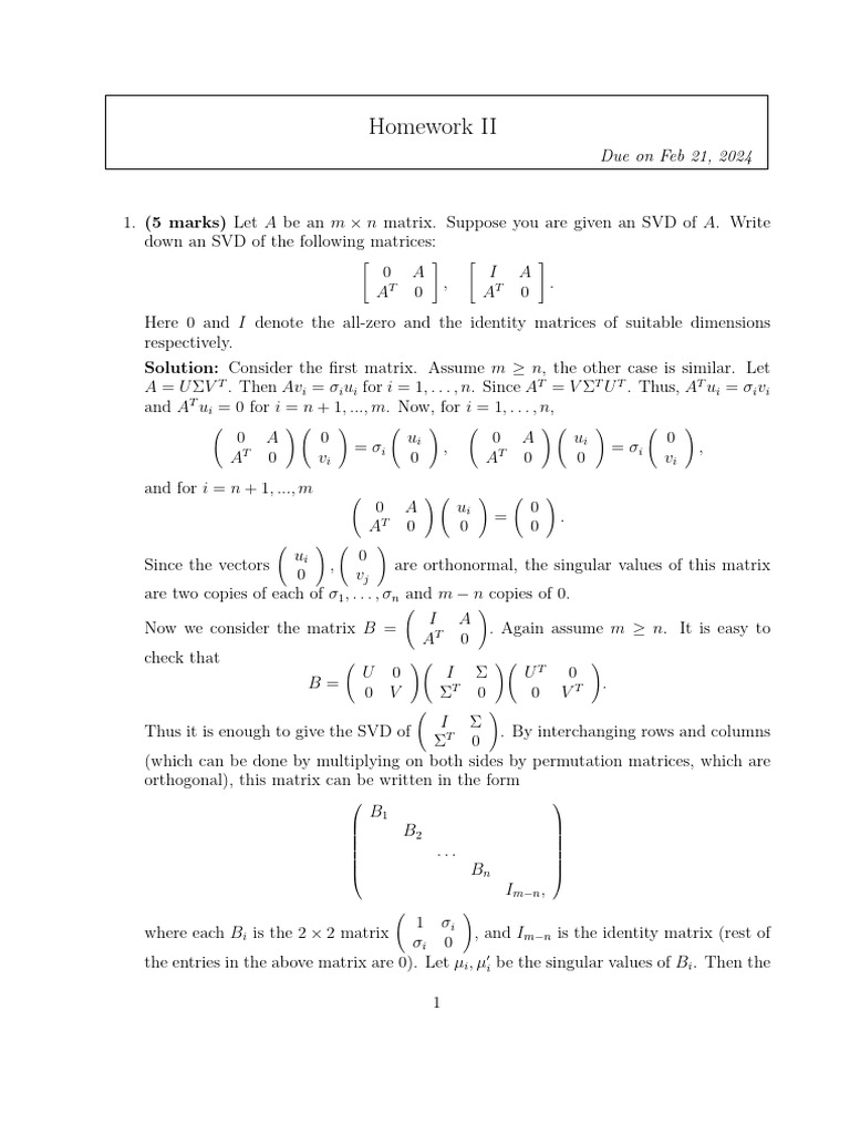 Col726 2302 Ass2 Solutions | PDF | Matrix (Mathematics) | Numerical Analysis