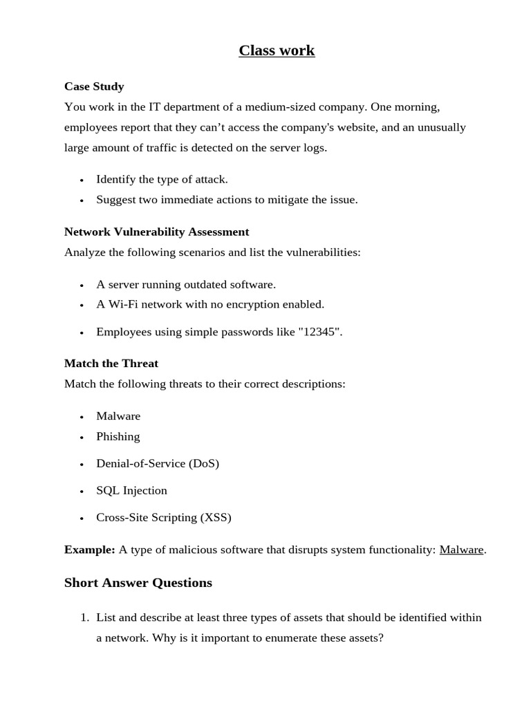 Network Security Case Study and Analysis | PDF
