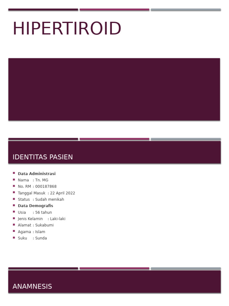 Diagnosis dan Terapi Hipertiroid pada Pasien | PDF