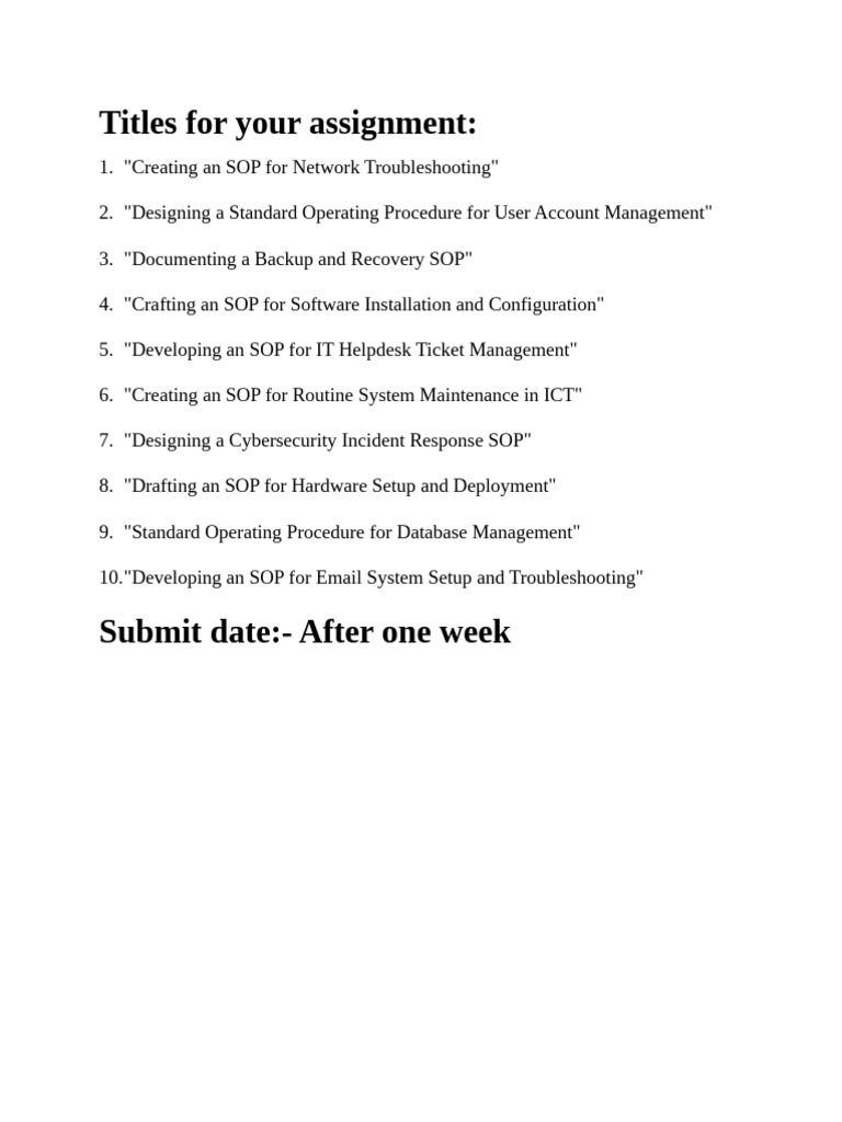 Titles For Your Assignment | PDF