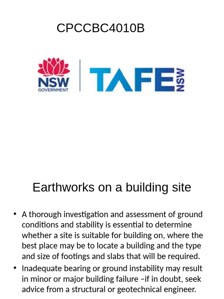 Earthworks On A Building Site 1 1 | PDF | Soil | Natural Materials