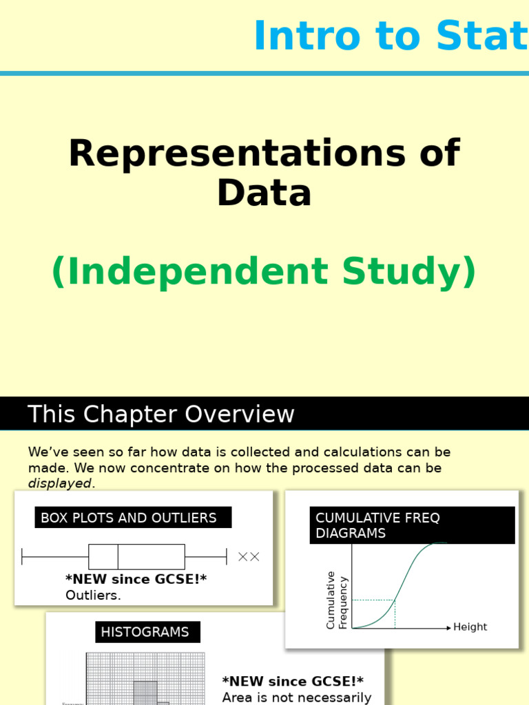 Intro To Stats - RepresentationsOfData - Independent Study | PDF ...