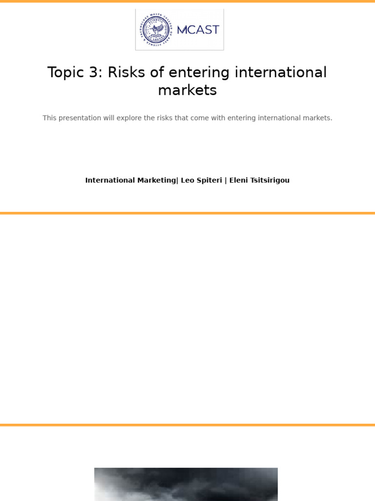 International Market Entry Risks Explained | PDF | Investing | Exports