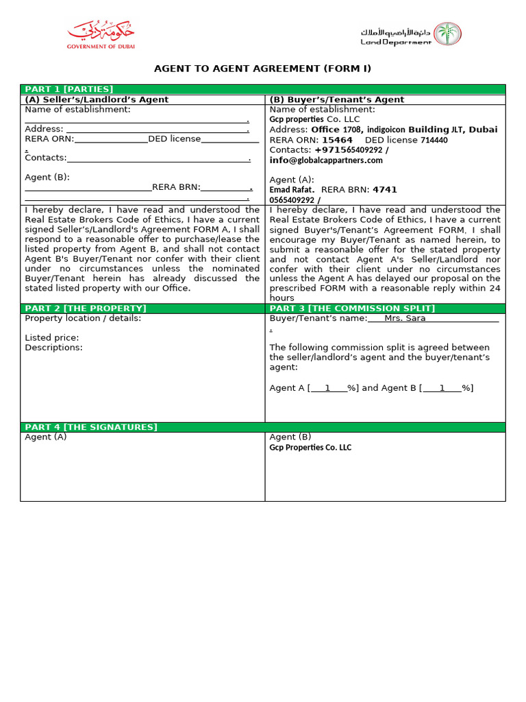 form I | PDF | Leasehold Estate | Landlord