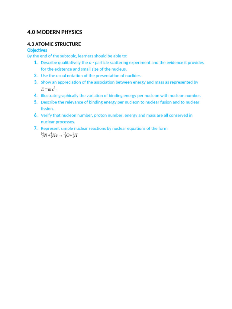 4.3 Notes - Atomic Structure (2) | PDF | Atomic Nucleus | Nuclear Physics