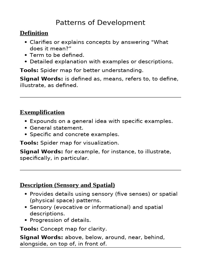 Patterns of Development | PDF | Argument | Causality