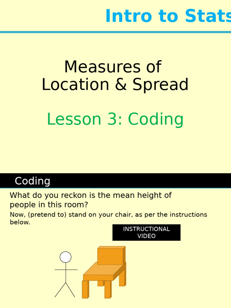 Intro to Stats - Measures of Location & Spread Lesson 31 | PDF | Standard Deviation | Variance