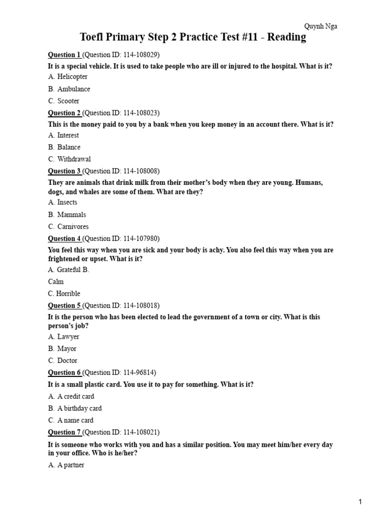 Practice Test 11 Reading | PDF