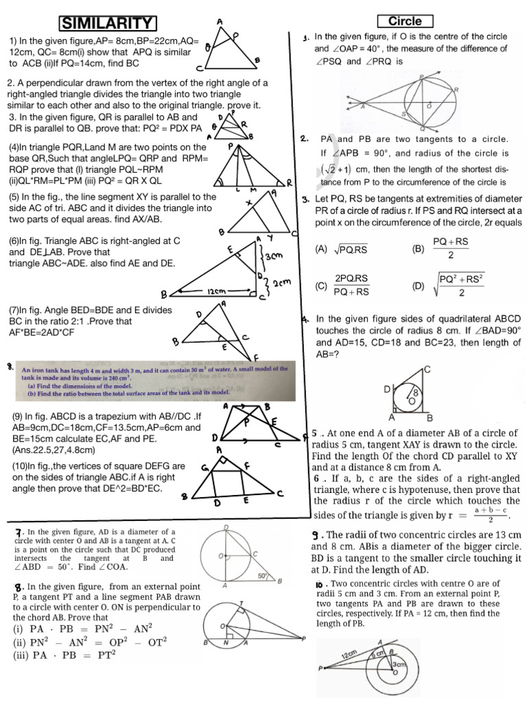 ICSE 10 practice | PDF | Triangle | Euclid