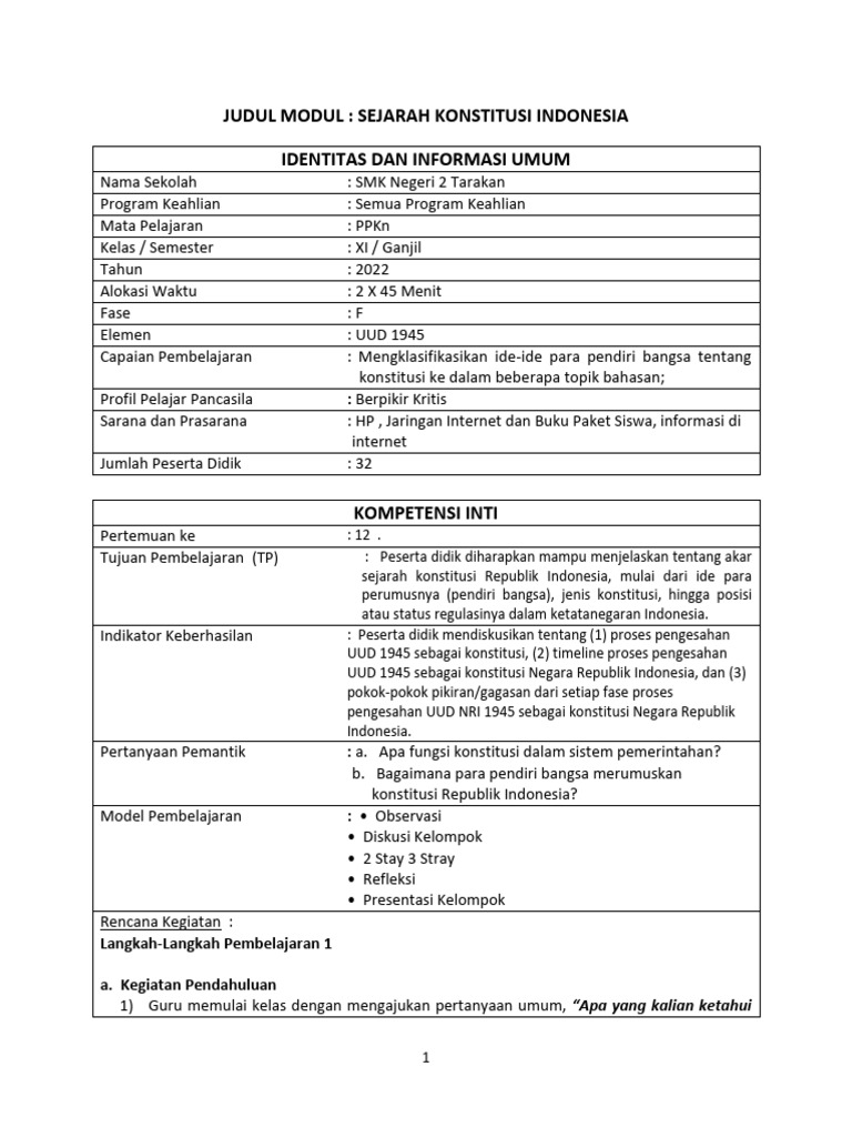 MODUL Kelas XI Bab 2 | PDF