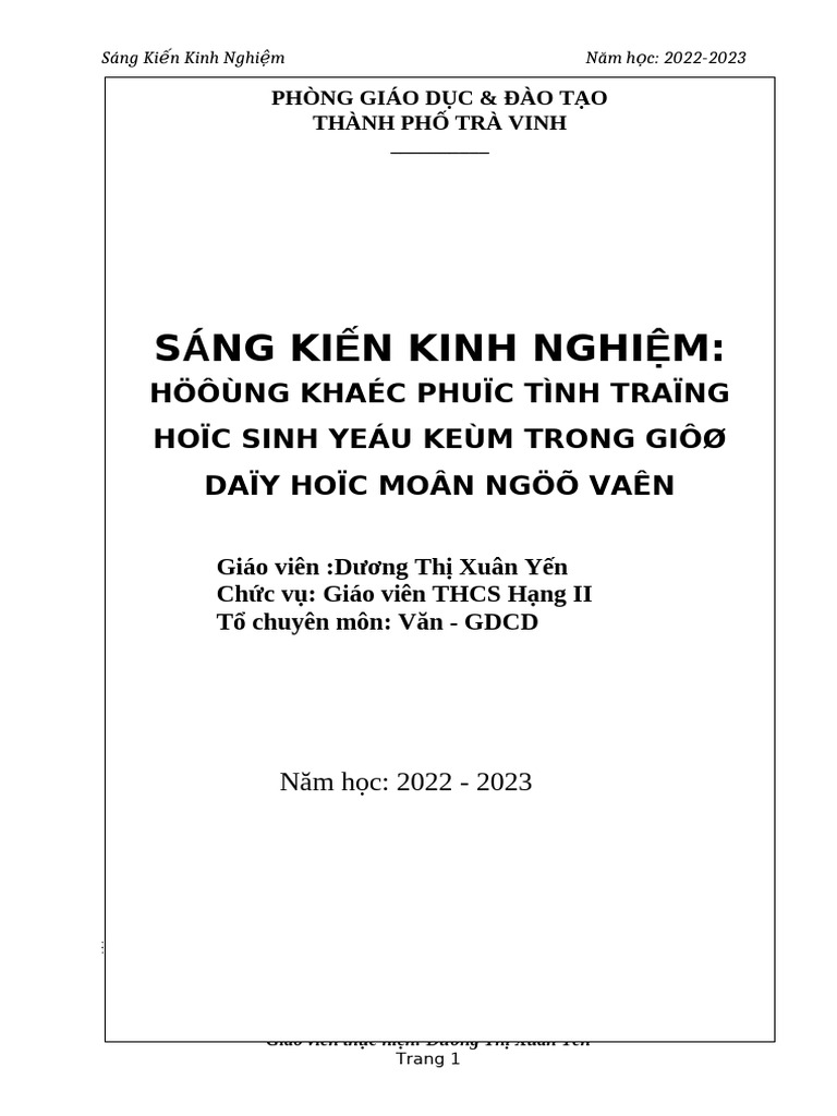SKKN 2023 | PDF