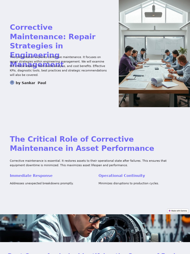 Corrective Maintenance Repair Strategies in Engineering Management ...