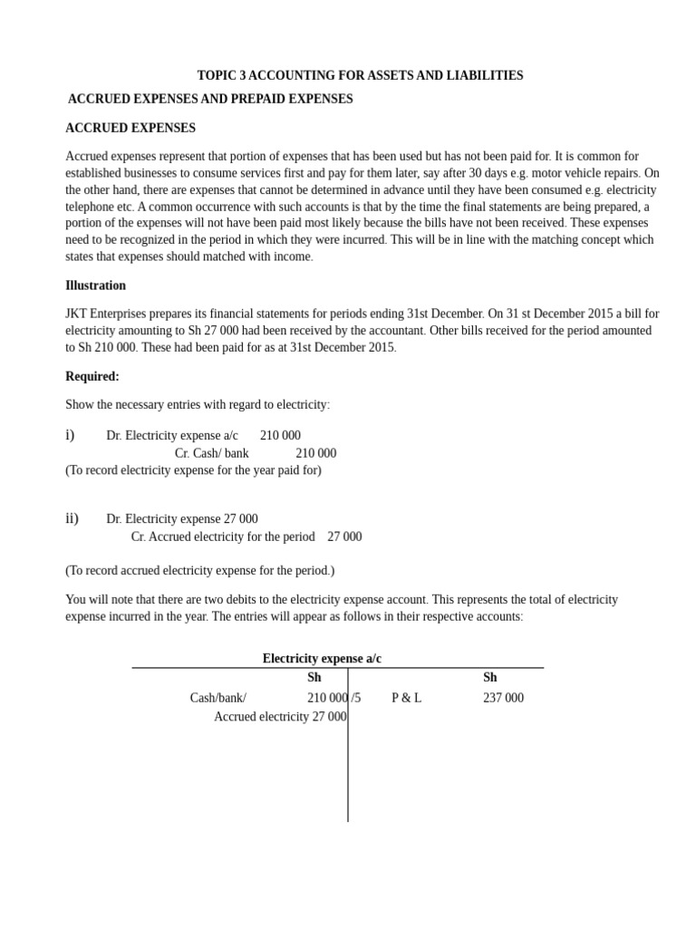 Topic 3 Accounting For Assets and Liabilities | PDF | Depreciation | Debits And Credits