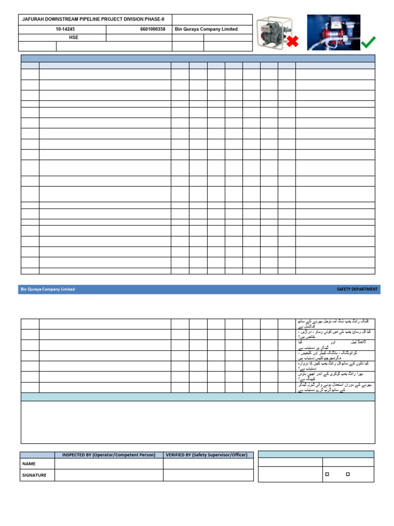 Diesel-Fuel-Refueling-Checklist-full | PDF