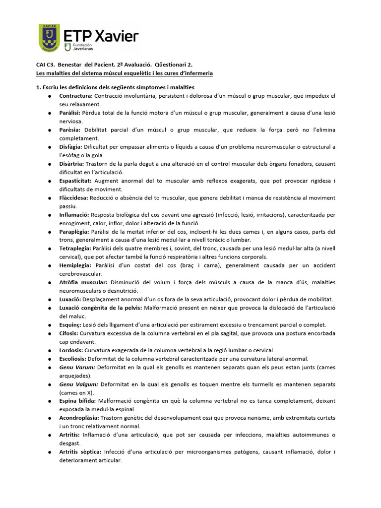 C3 2 Av Deures 2 Patologia Osteomuscular PDF | PDF