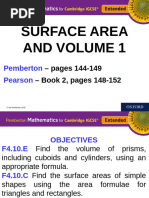 Class 10 Surface Area and Volume Formulas | PDF