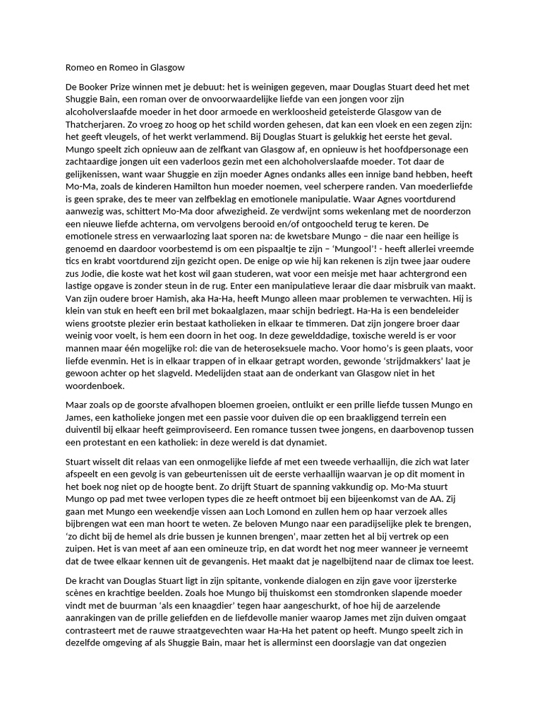 Douglas Stuart Definitief | PDF