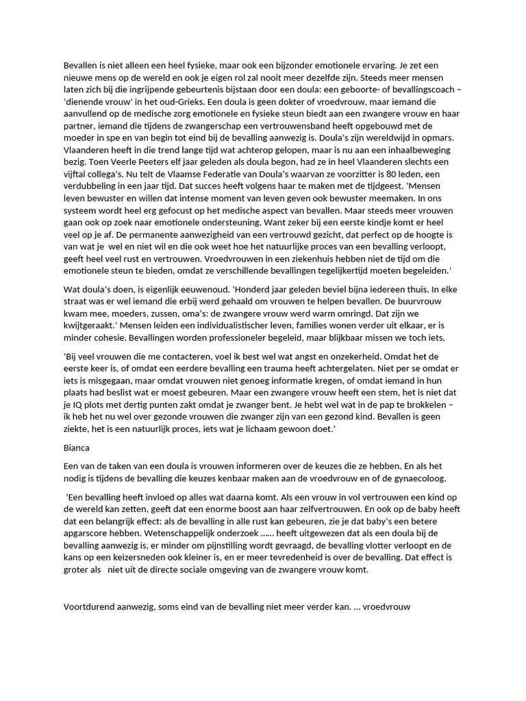 Doula Definitief | PDF