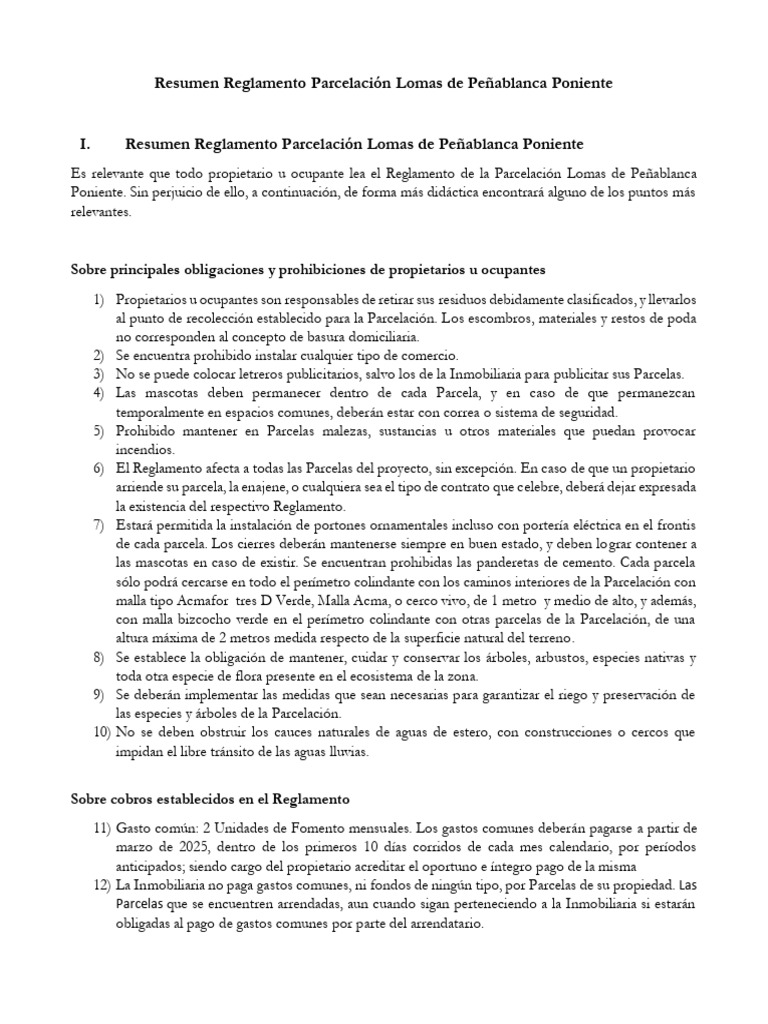 Resumen Reglamento LDPP | PDF