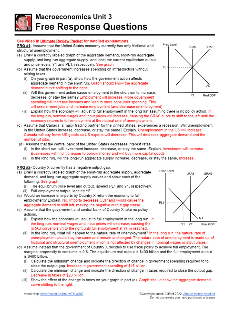 Unit 3 FRQs Answers | PDF