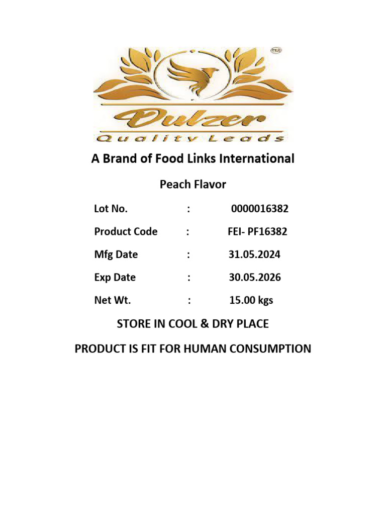 Label Peach FLV | PDF