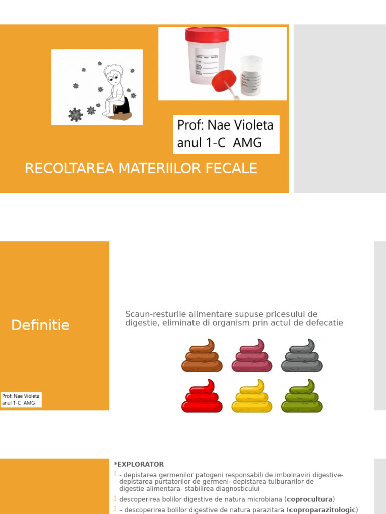 Recoltarea Materiilor Fecale | PDF