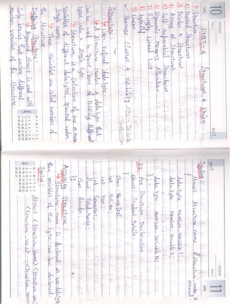 Prog in c Notes Unit4&5 | PDF