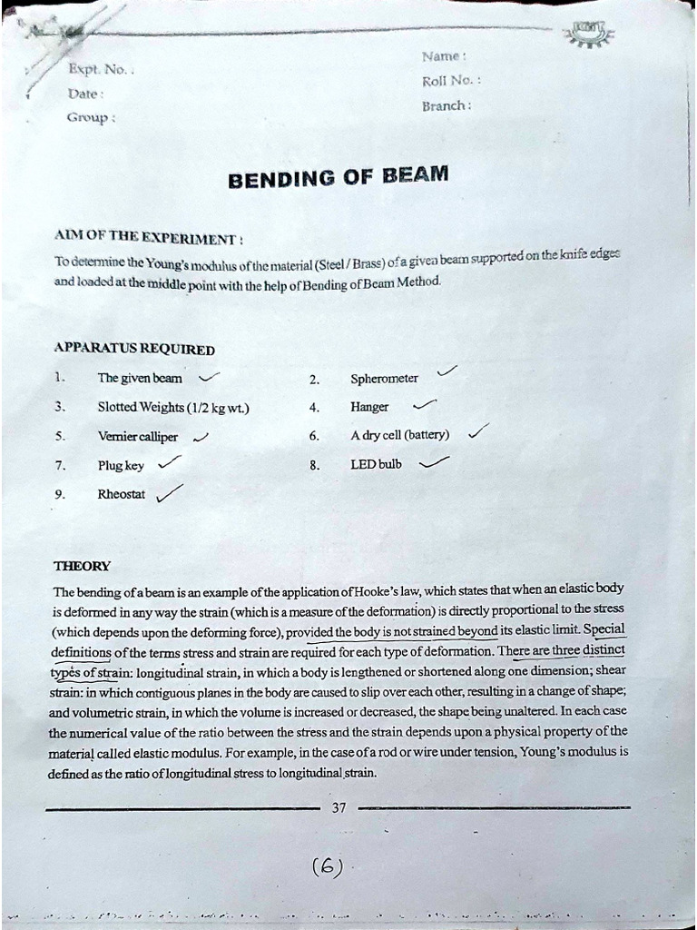 Physics Experiment 1 | PDF