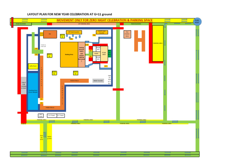 Zero Night Layout & Traffic Plan | PDF