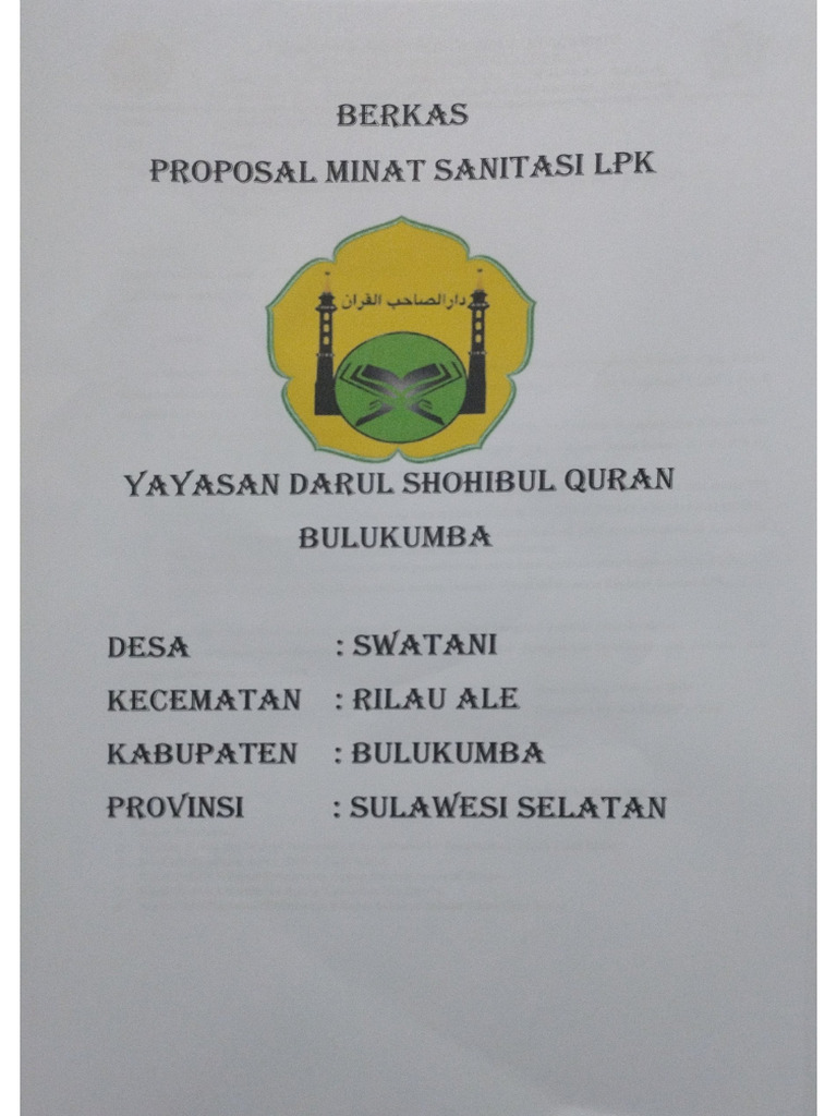 Proposal Minat Lpk | PDF
