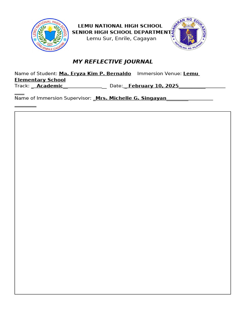 Reflective Journal | PDF