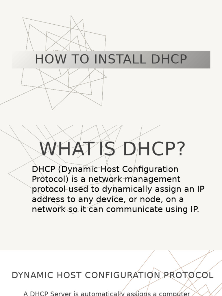 03 How To Install Configure DHCP Group 1 | PDF | Ip Address | Internet Architecture