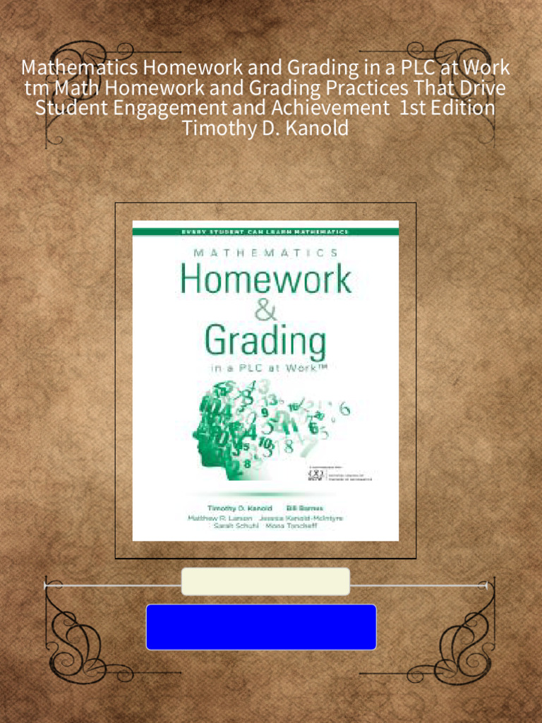 Full download Mathematics Homework and Grading in a PLC at Work tm Math ...