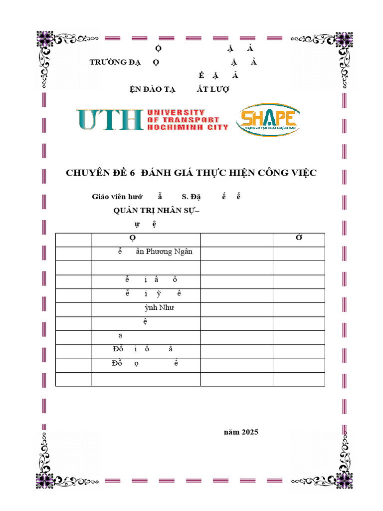Chuyên Đề 6: Đánh Giá Thực Hiện Công Việc | PDF