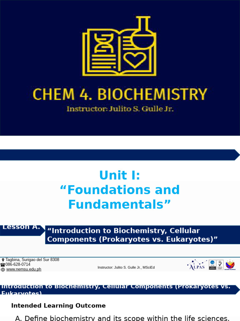 Introduction To Biochemistry | PDF | Cell (Biology) | Prokaryote
