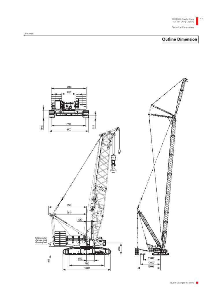 400t Crane Crawler Dimensions | PDF