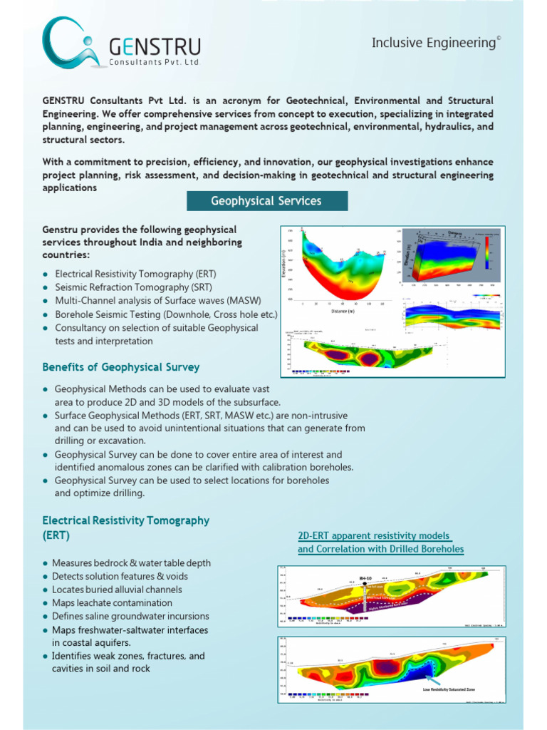 Genstru Geophysical Flyer - Updated | PDF | Seismology | Geophysics