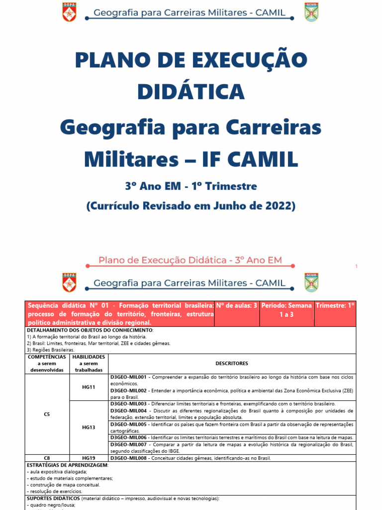 PED GEO CAMIL 3 Ano EM - 2022 | PDF | Brasil | Economia