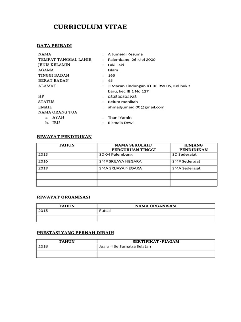 Contoh-Format-CV | PDF