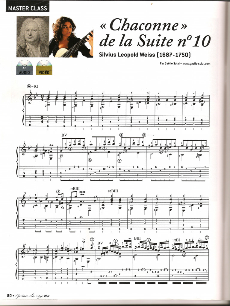 Sylvius Leopold Weiss - Ciacona Suite X | PDF