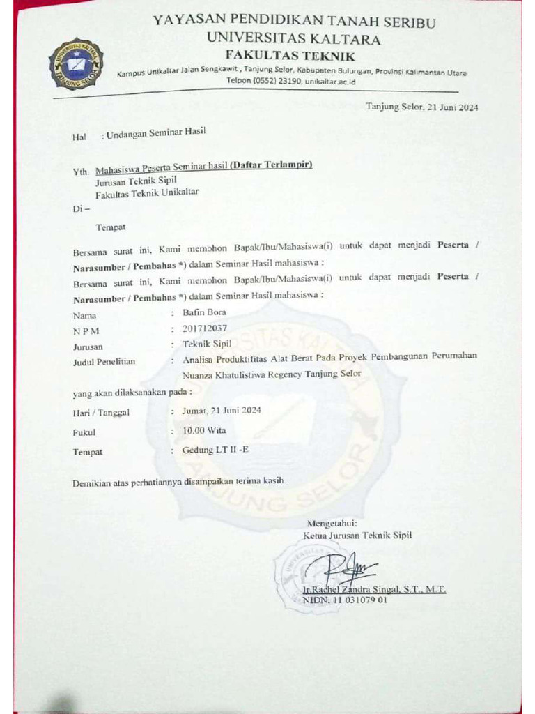 Undangan Bafin | PDF